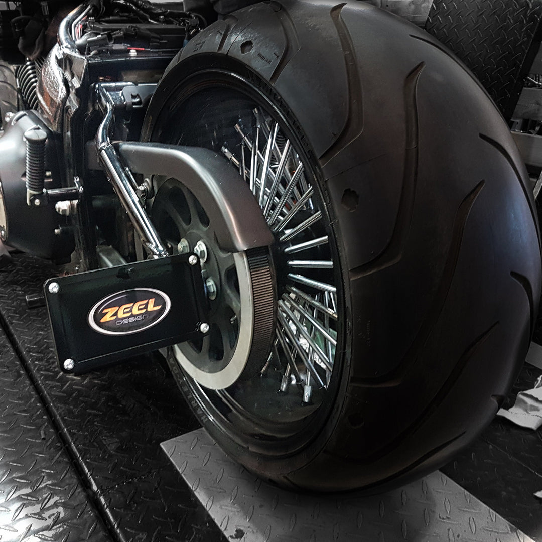 HARLEY SOFTAIL - Side mount license plate bracket – ZEEL DESIGN