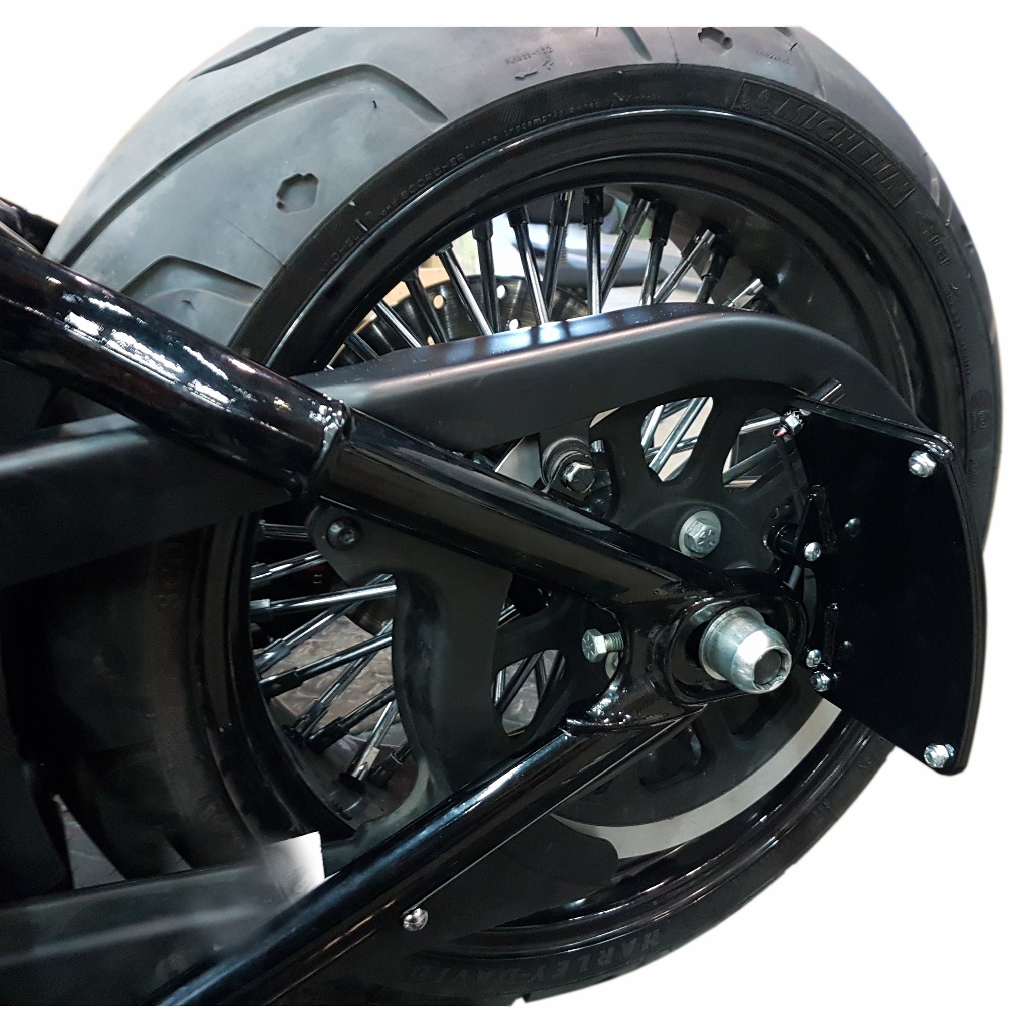 HARLEY SOFTAIL - Side mount curved license plate bracket – ZEEL DESIGN