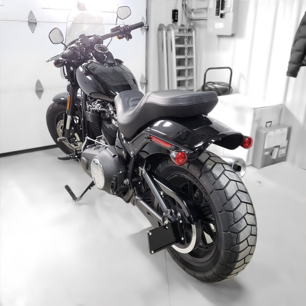 HARLEY FAT BOB - Side mount license plate bracket 8"x5" - Bolt-on ...